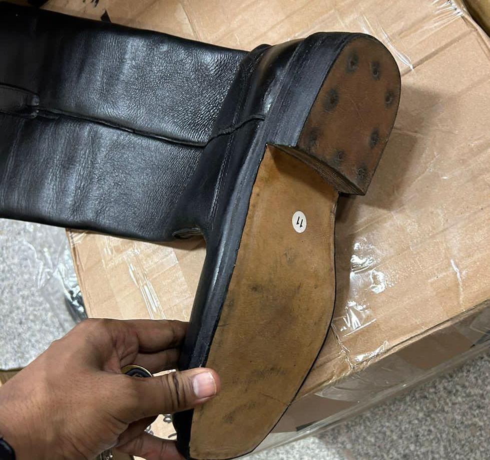 Cavalry Boots US - Sizes Knee Guard Cavalry Boots/shoes - Blackleather ...