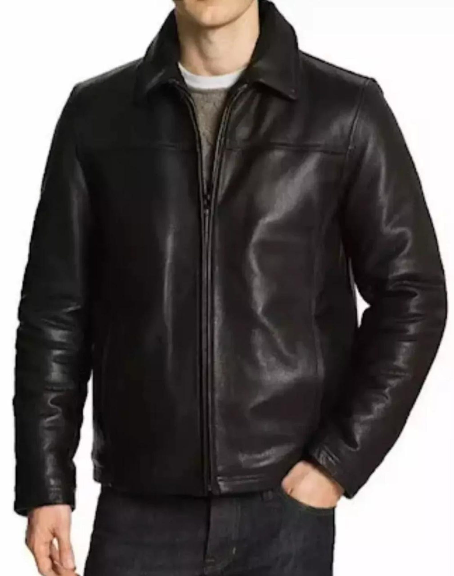 Men's Genuine Lambskin Black Leather Fully Lined Flight Bomber Jacket - Etsy