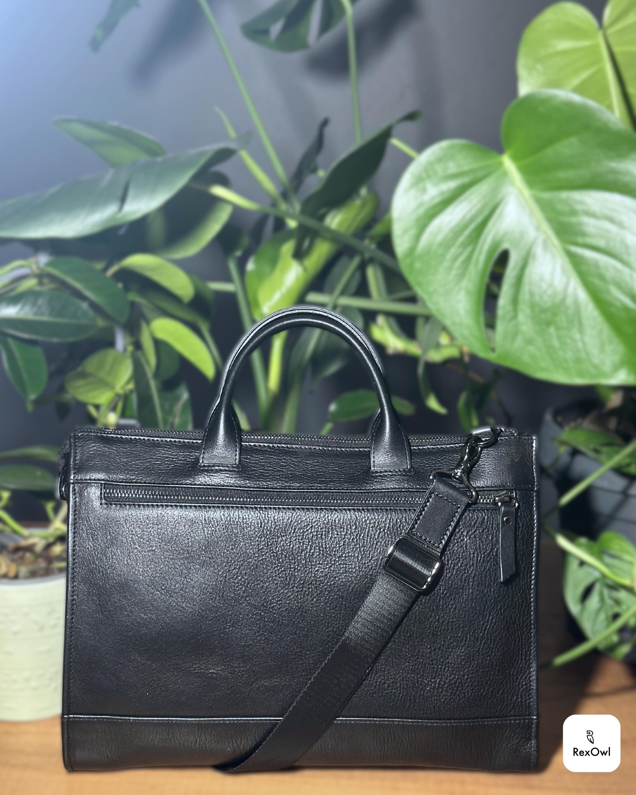 Black Leather Briefcase | Leather Briefcase Men | Black Leather ...