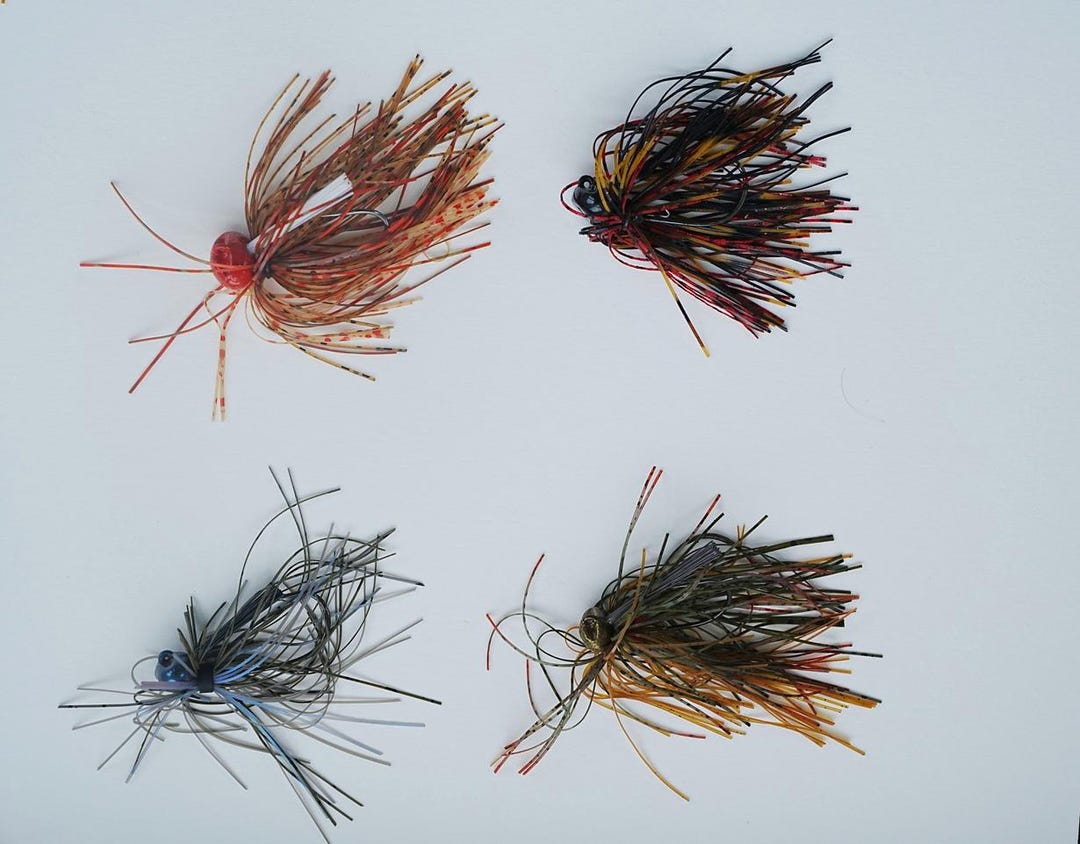 Handmade Fishing Jigs - Custom Colors, Weights & Silicone Skirts - Etsy
