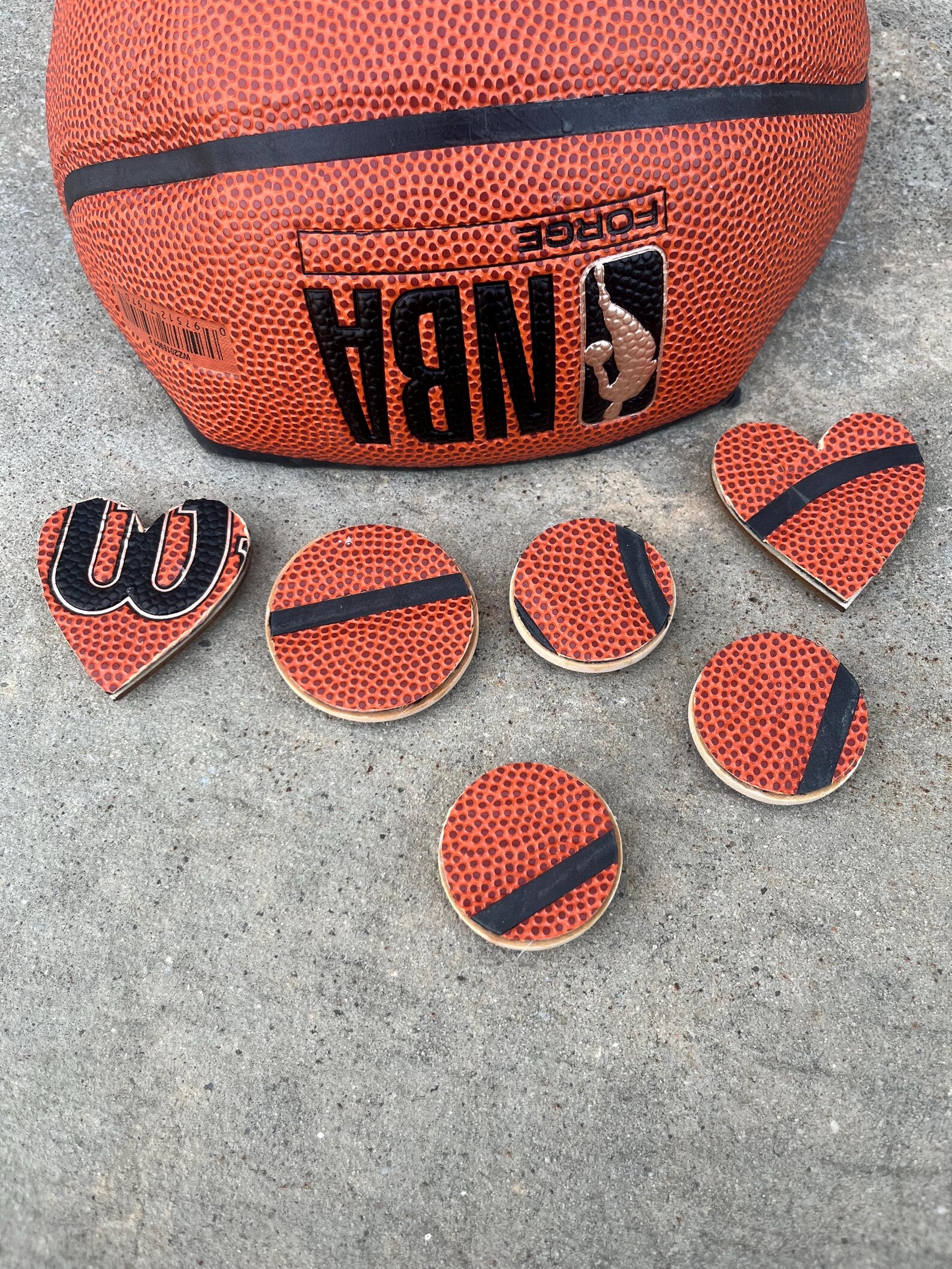 Basketball Leather Magnets! 3 Pack. Game Used. Refrigerator Magnet ...