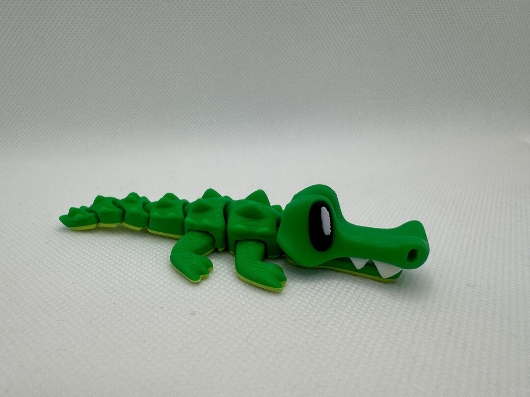 Blob Croc – Articulated 3D Printed Crocodile Fidget Toy | Cute Desk ...