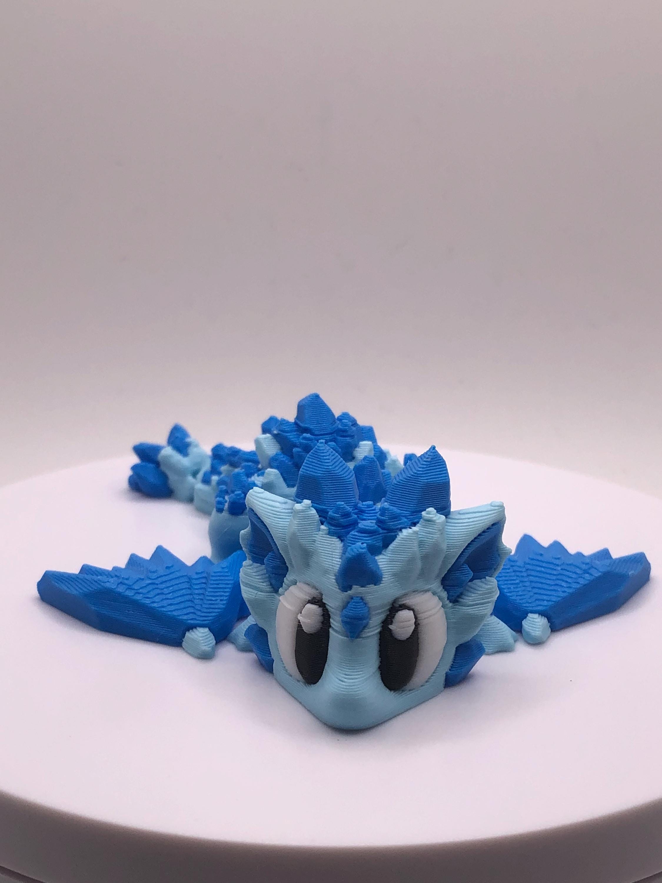 Flexi Ice Dragon – 3D Printed Articulated Fidget Toy - Etsy