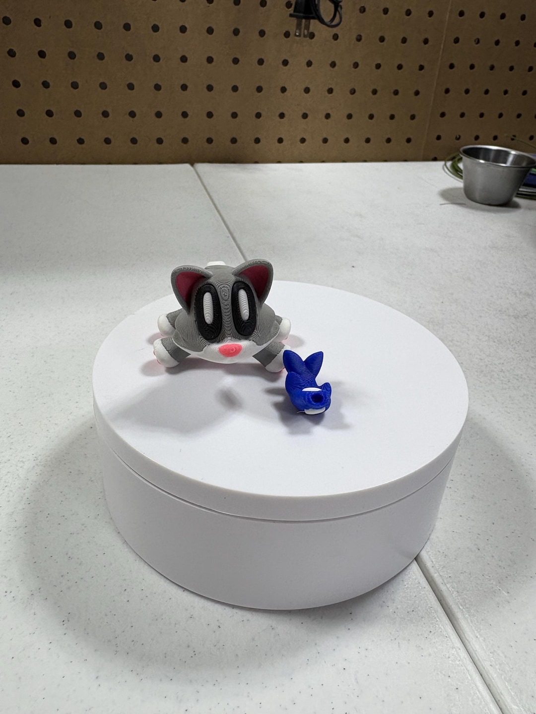 Blob Cat With Fish – Articulated 3D Printed Fidget Toy | Cute Poseable ...