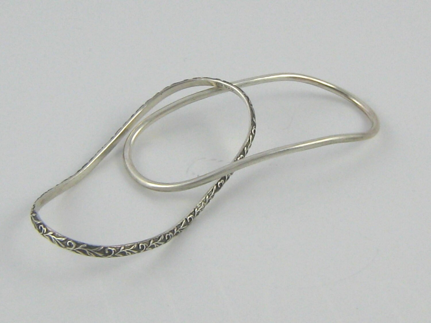 Sterling Silver Two Finger Rings. Sterling Silver Two Finger Stacker ...