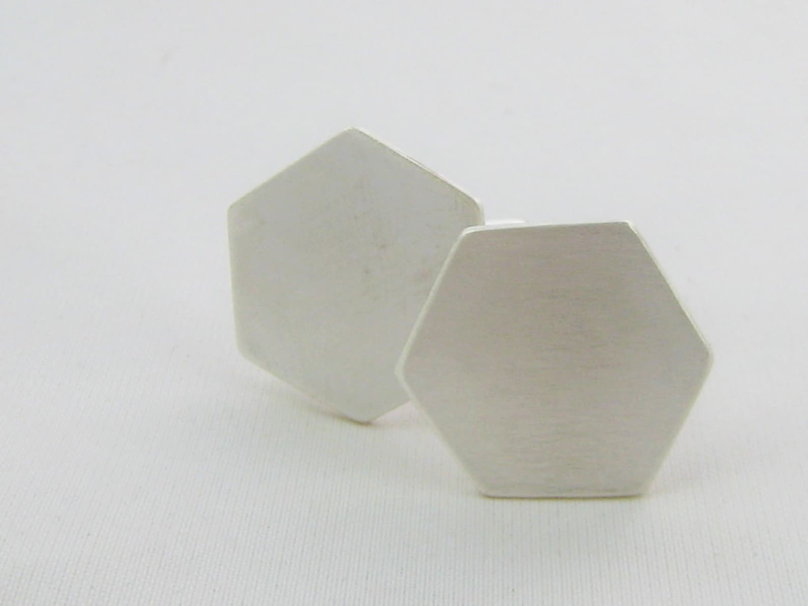 Sterling Silver Hexagon Cufflinks. Handmade Hexagon Cufflinks. - Etsy ...