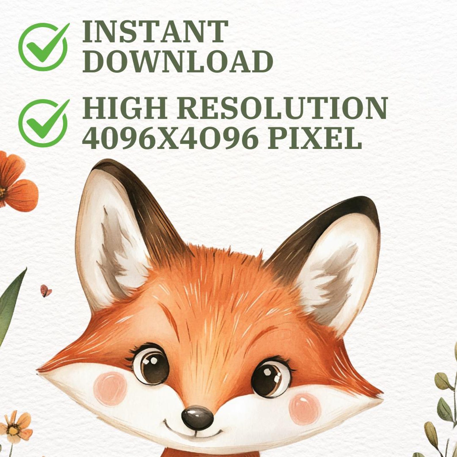 13 Cute Fox Clipart PNG - Woodland&forest Animal Illustration | Fox ...