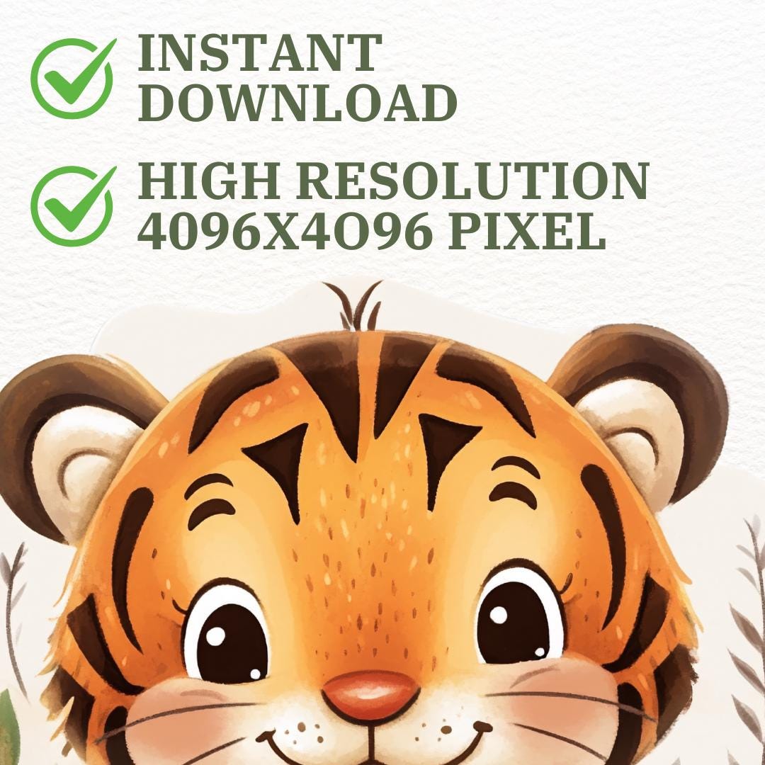 19 Cute Tiger Clipart PNG - Watercolor Tiger Graphic&illustration ...