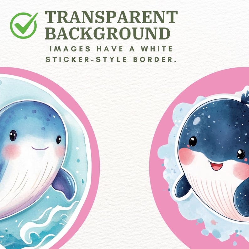 19 PNG Whale Clipart - Sea Creatures, Ocean Animals, Marine Life, Cute ...
