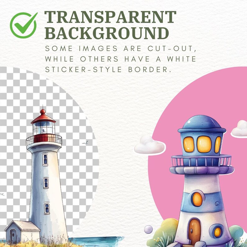 15 Lighthouse Clipart - Watercolor Lighthouse Art&illustration ...