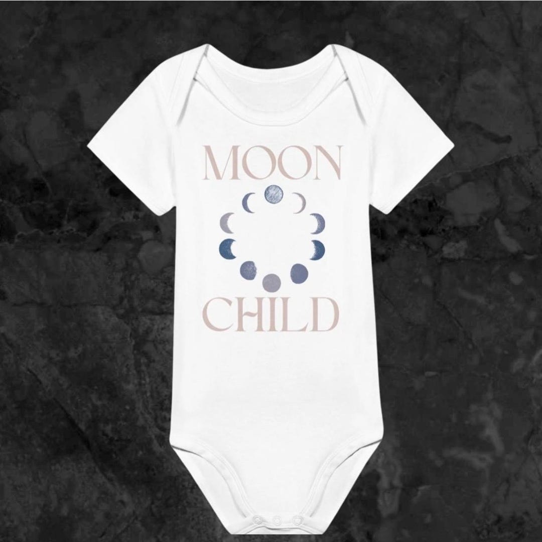 Moon Child Baby Onesie®- Cute Celestial Baby Onesie® - Boho Moon Baby ...