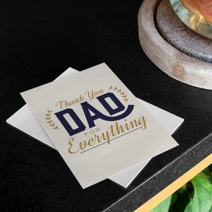 Printable Father's Day Card - Thank You Dad for Everything - Instant ...