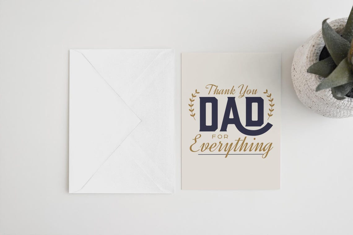 Printable Father's Day Card - Thank You Dad for Everything - Instant ...