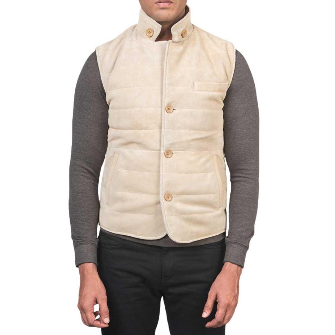 Handcrafted Men's Western Vest - Premium Leather Cowboy Waistcoat ...