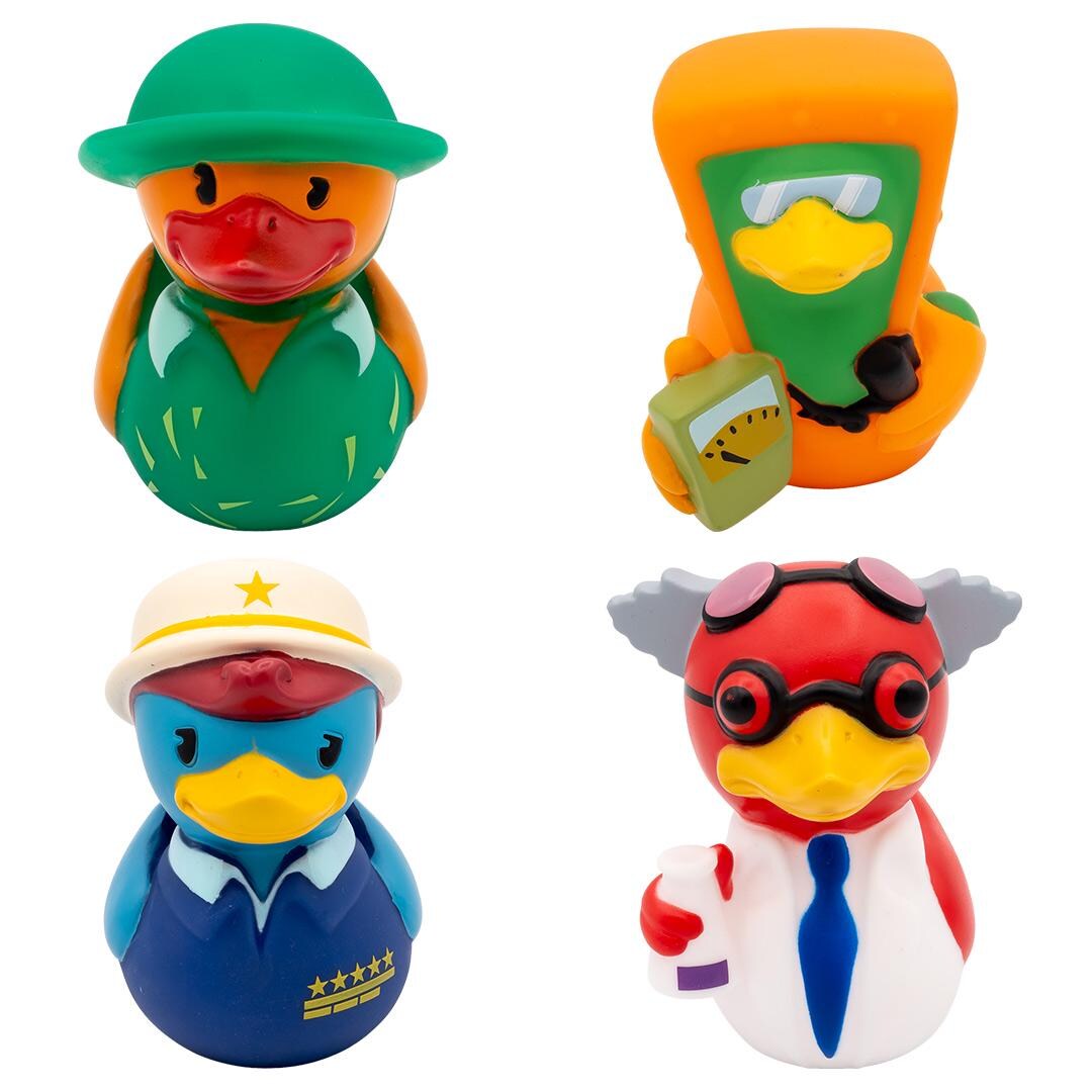 Bluberi Battle Brigade Rubber Duck Set – 4-pack Novelty Ducks | Army ...