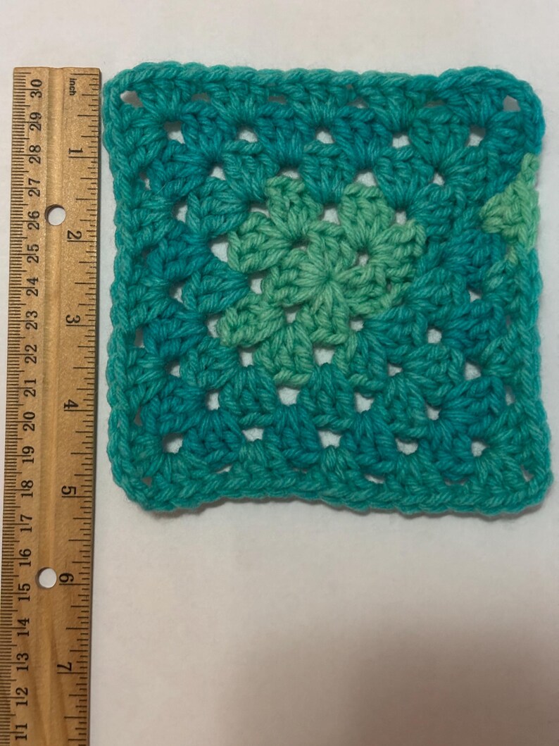 Premade Crochet Granny Square - Random Retro Pastel Colors - Unfinished ...