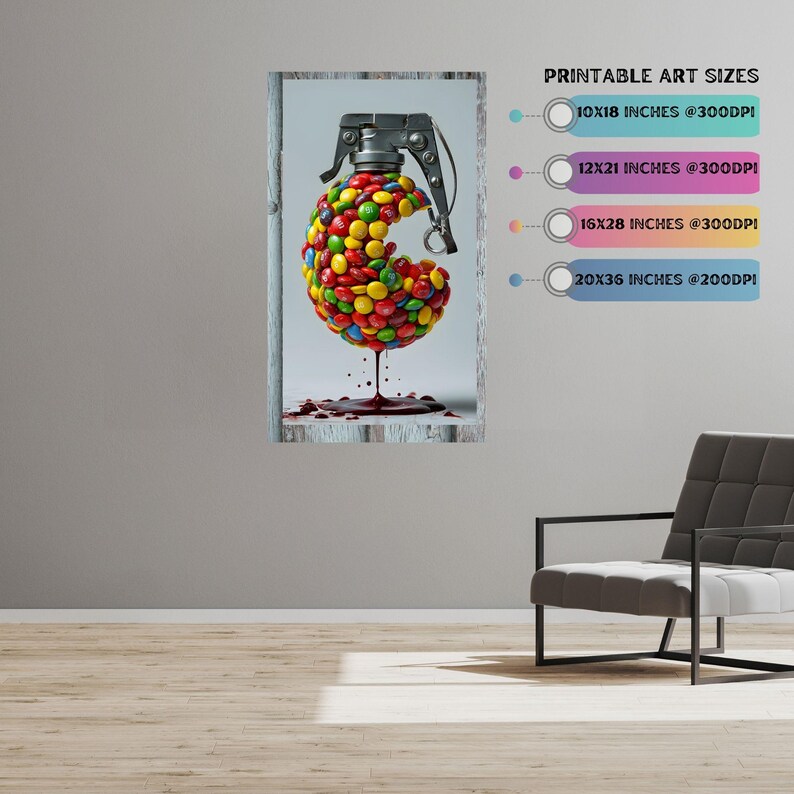 Exploded Grenade of Sweets Digital Download - Aesthetic Phone Wallpaper ...