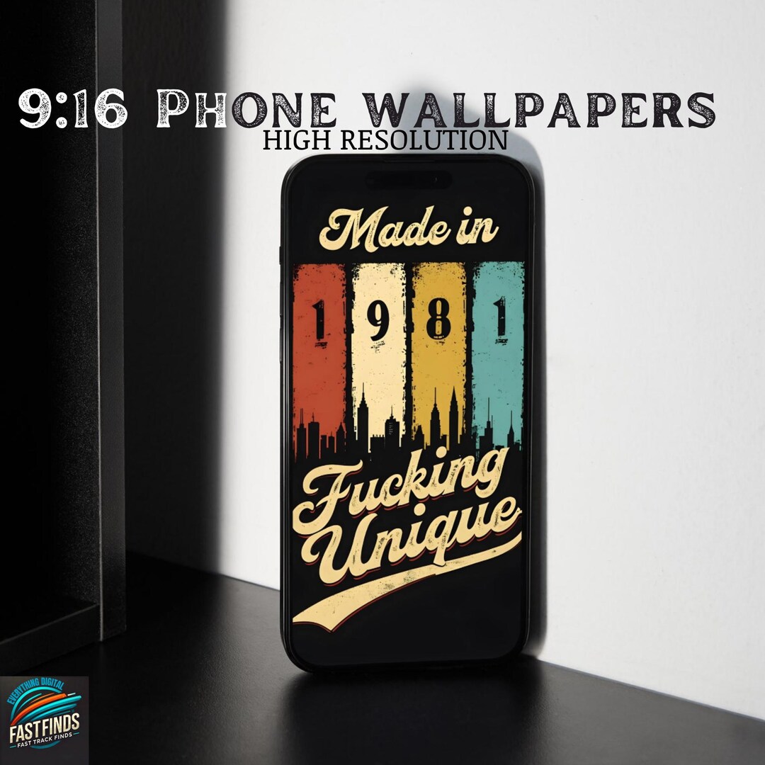 Vintage 1981 Panel Digital Download - Aesthetic Phone Wallpaper, 9:16 ...