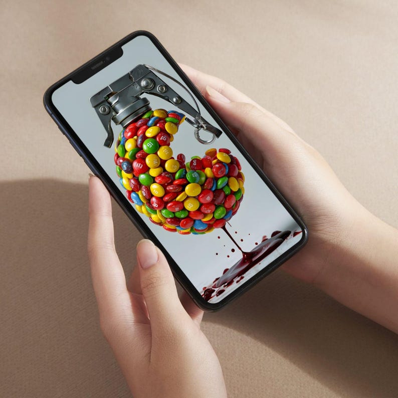 Exploded Grenade of Sweets Digital Download - Aesthetic Phone Wallpaper ...