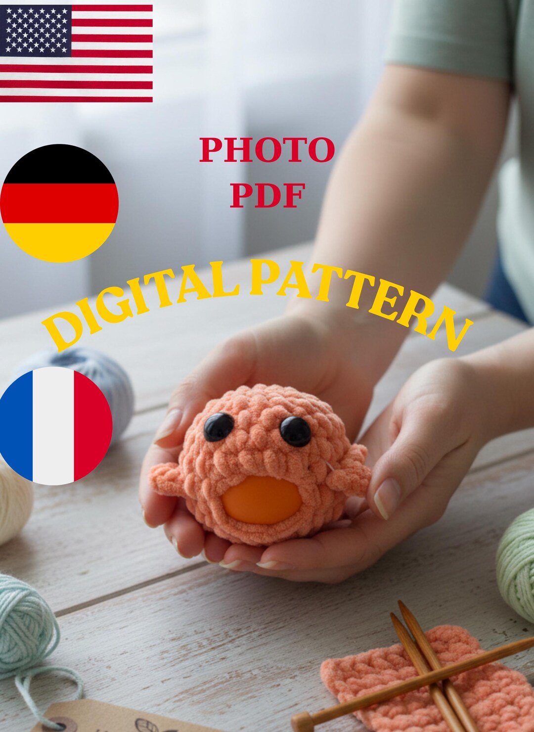 Pufferfish Crochet Pattern – Interactive Amigurumi Toy (PDF Download ...