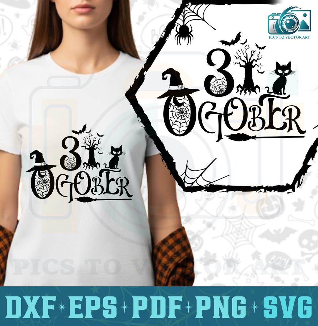 31 October SVG Vector Art Design | 31 October SVG Cricut File ...
