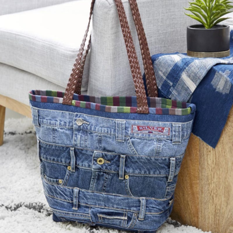 Denim Tote Bag - Etsy