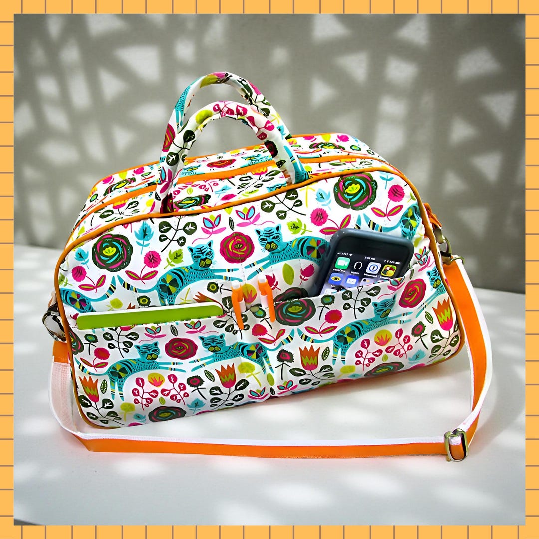 Quilted Mini Duffle Bag, Sewing Pattern, Travel Bag Pattern, Beginner ...