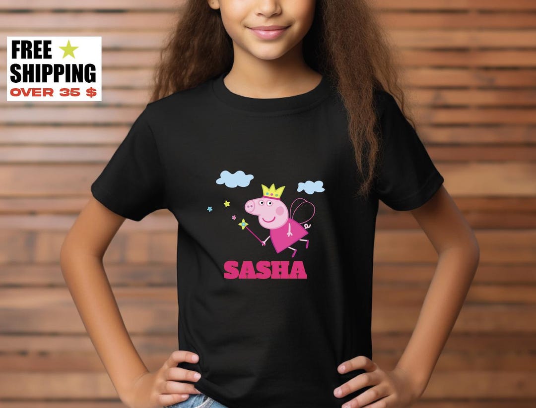 Personalized Peppa Pig, Custom Kids T-shirt, Kids Peppa Pig Tee, Cozy ...