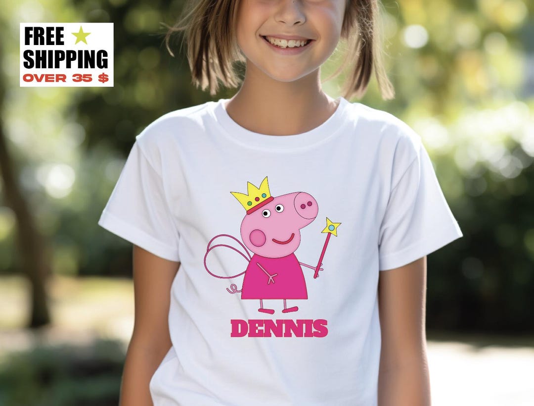 Personalized Peppa Pig, Custom Kids T-shirt, Kids Peppa Pig Tee, Cozy ...