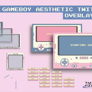 Pixel Gameboy Twitch Overlay Pack | Animated Stream Screens, Chatbox ...