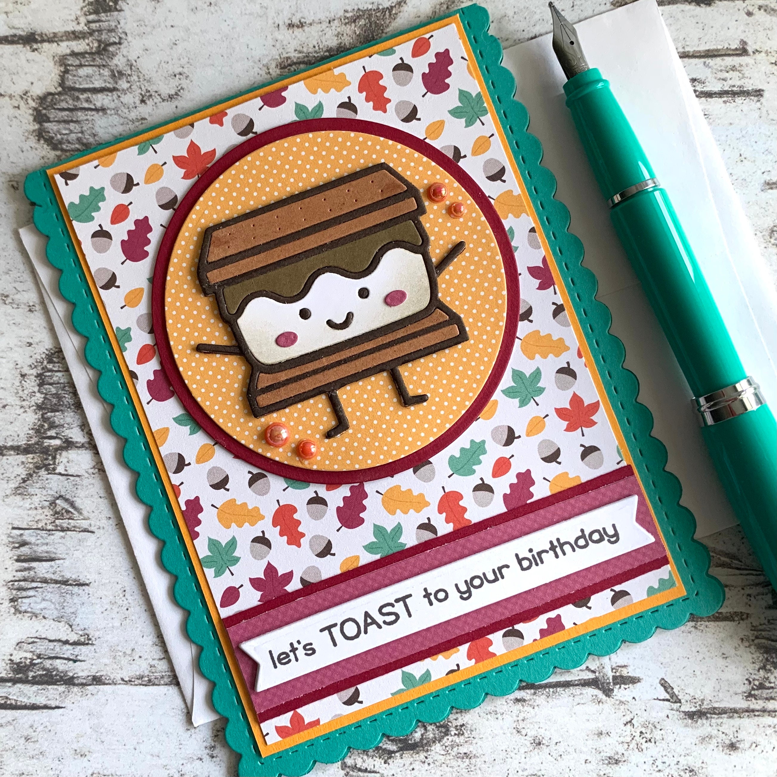 S'more Birthday Card - Entirely Handmade Birthday Greeting Card ...