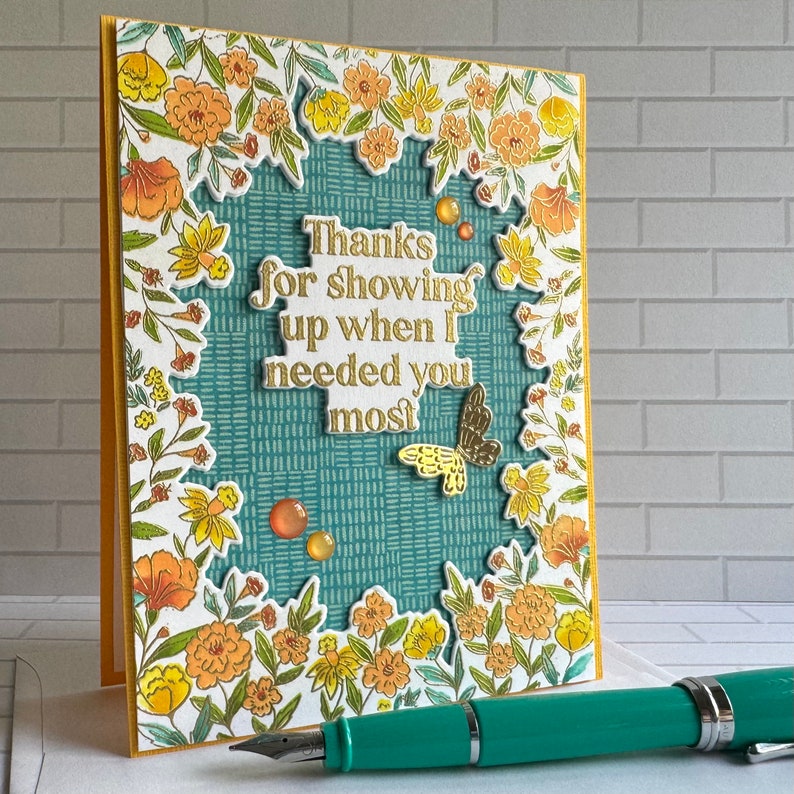Handmade Embossed Floral Thank You Card – Gratitude & Appreciation - Etsy