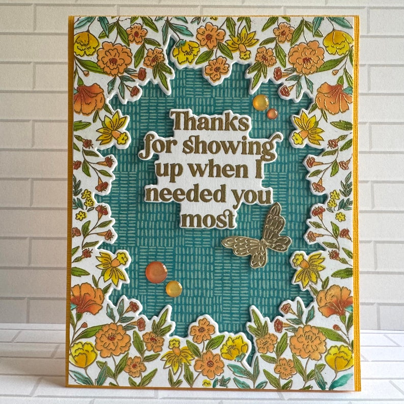 Handmade Embossed Floral Thank You Card – Gratitude & Appreciation - Etsy