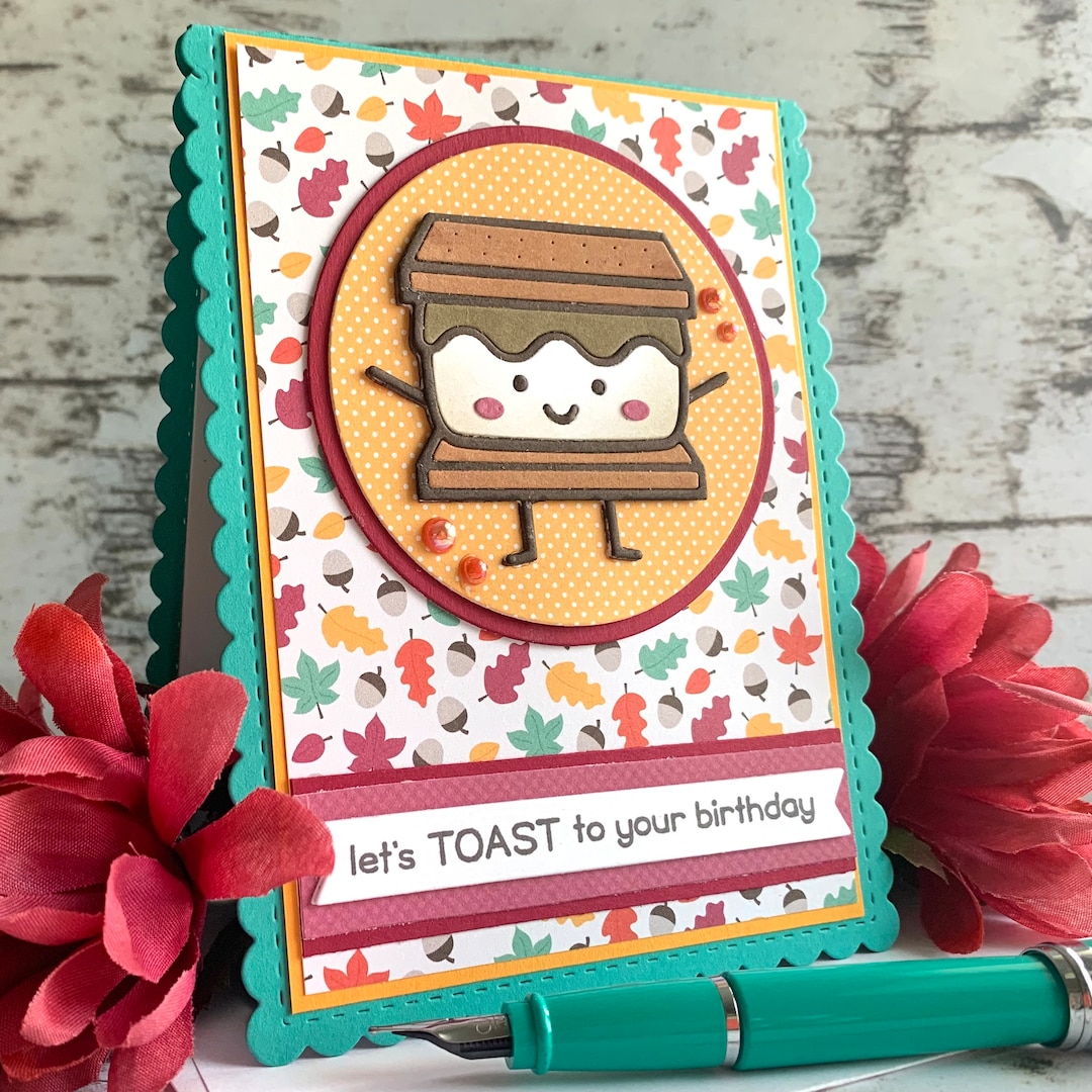 Handmade S'more Birthday Card – 'toast to Your Birthday' - Etsy