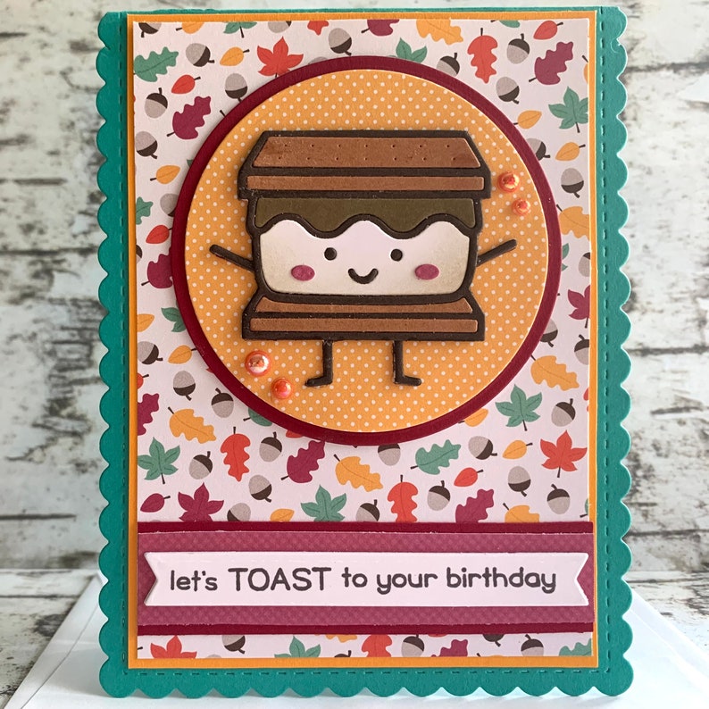 S'more Birthday Card - Entirely Handmade Birthday Greeting Card ...