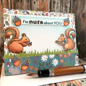 Interactive Squirrel Card - I'm Nuts About You, Love Card Featuring ...