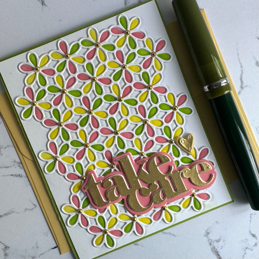 Handmade Take Care Greeting Card - Thinking of You, Get Well, Recovery ...