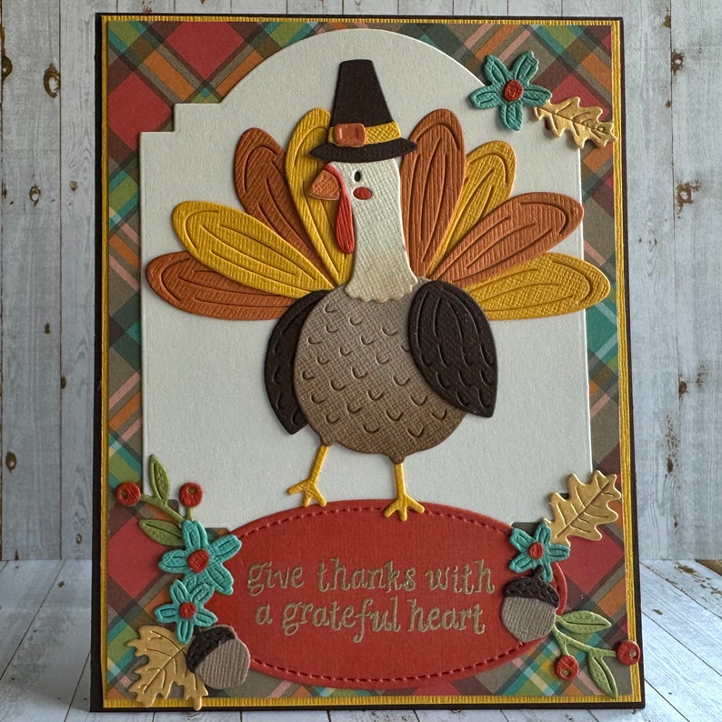 Thanksgiving Greeting Card Handmade Happy Thanksgiving, Turkey in ...