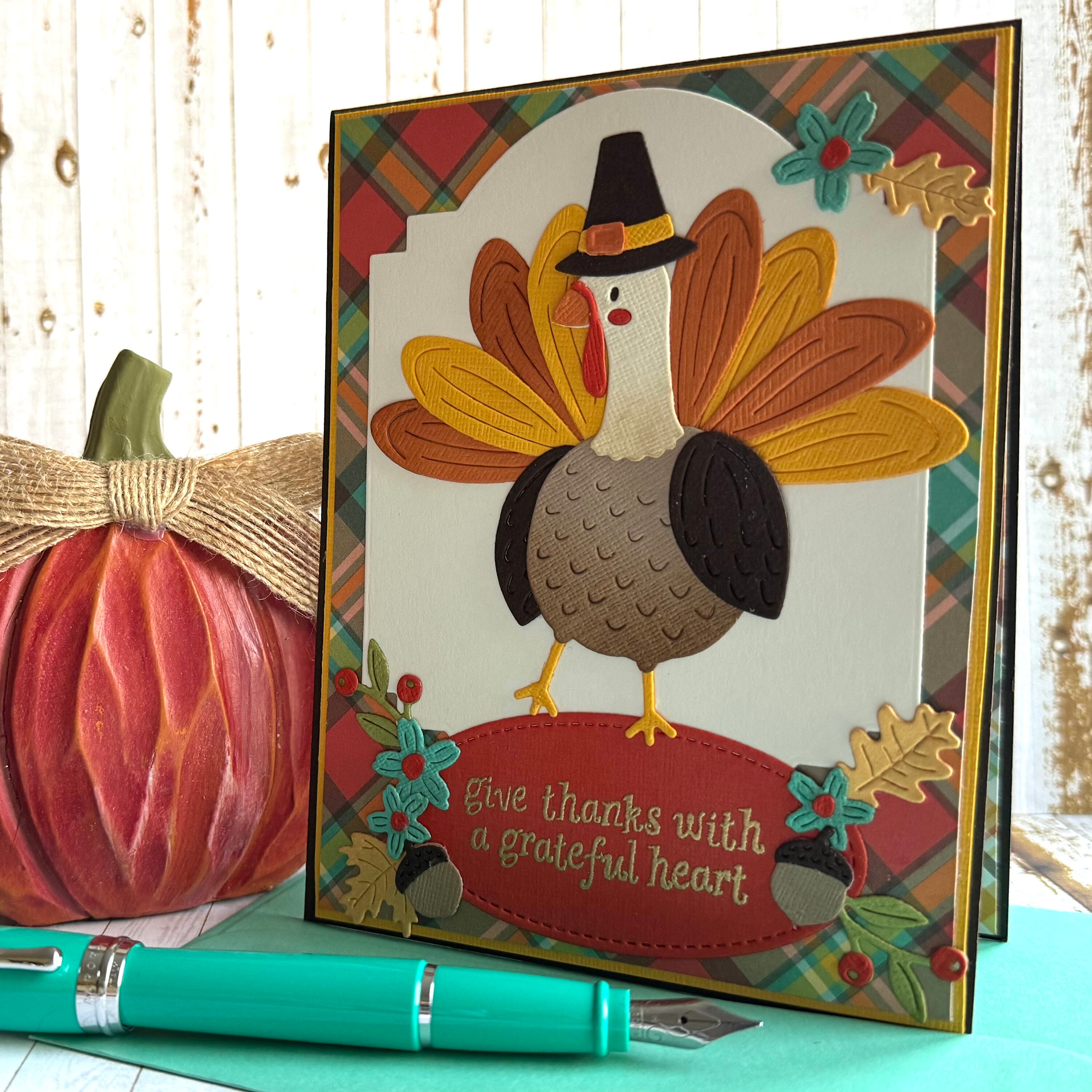 Thanksgiving Greeting Card Handmade Happy Thanksgiving, Turkey in ...