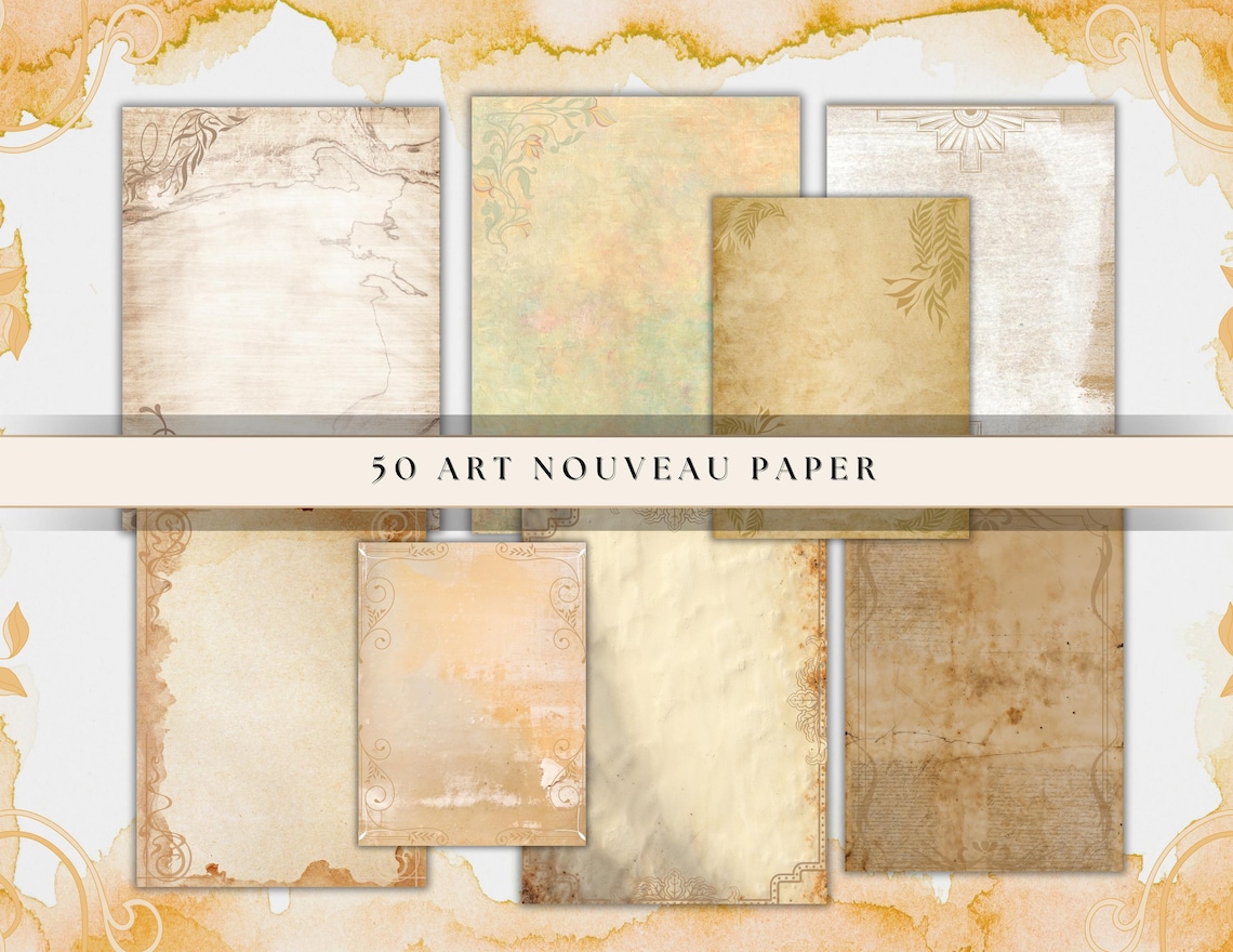 Art Nouveau Junk Journal Ephemera Pack | 700 Pages | Printable Digital ...