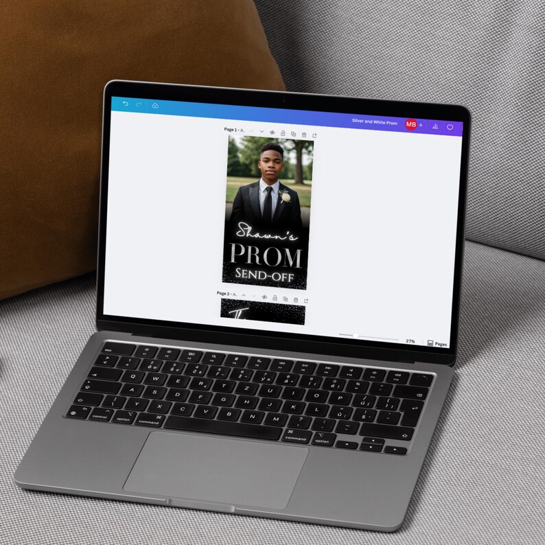 Editable Prom Invitation Template for High School Send-off | Digital ...