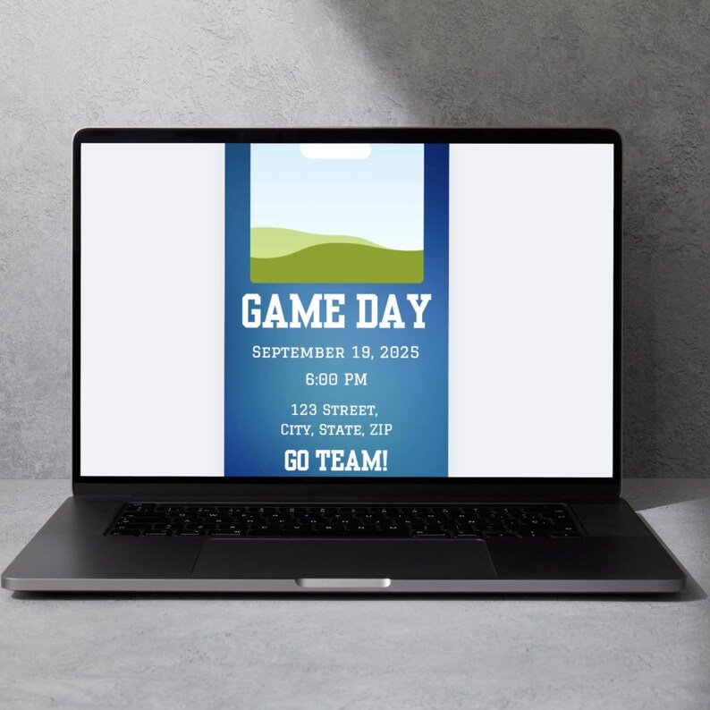 Editable Game Day Invitation Template | Animated Digital Sports Invite ...