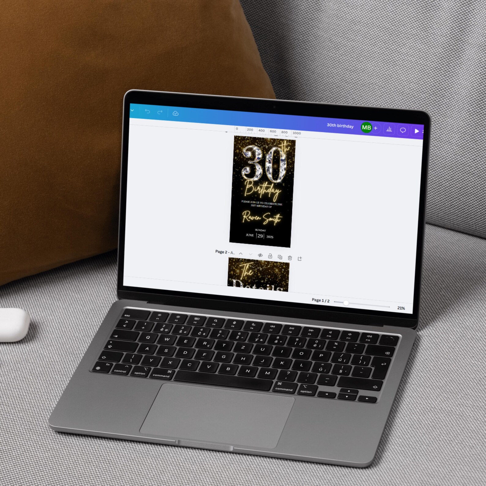 30th Birthday Animated Invitation | Black Gold Silver Diamond Evite ...