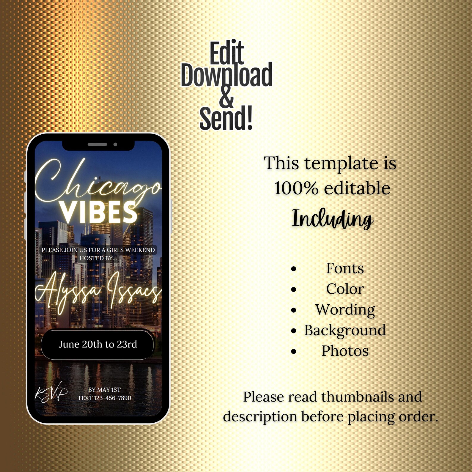 Chicago Trip Itinerary Video Template | Animated Canva Editable Planner ...