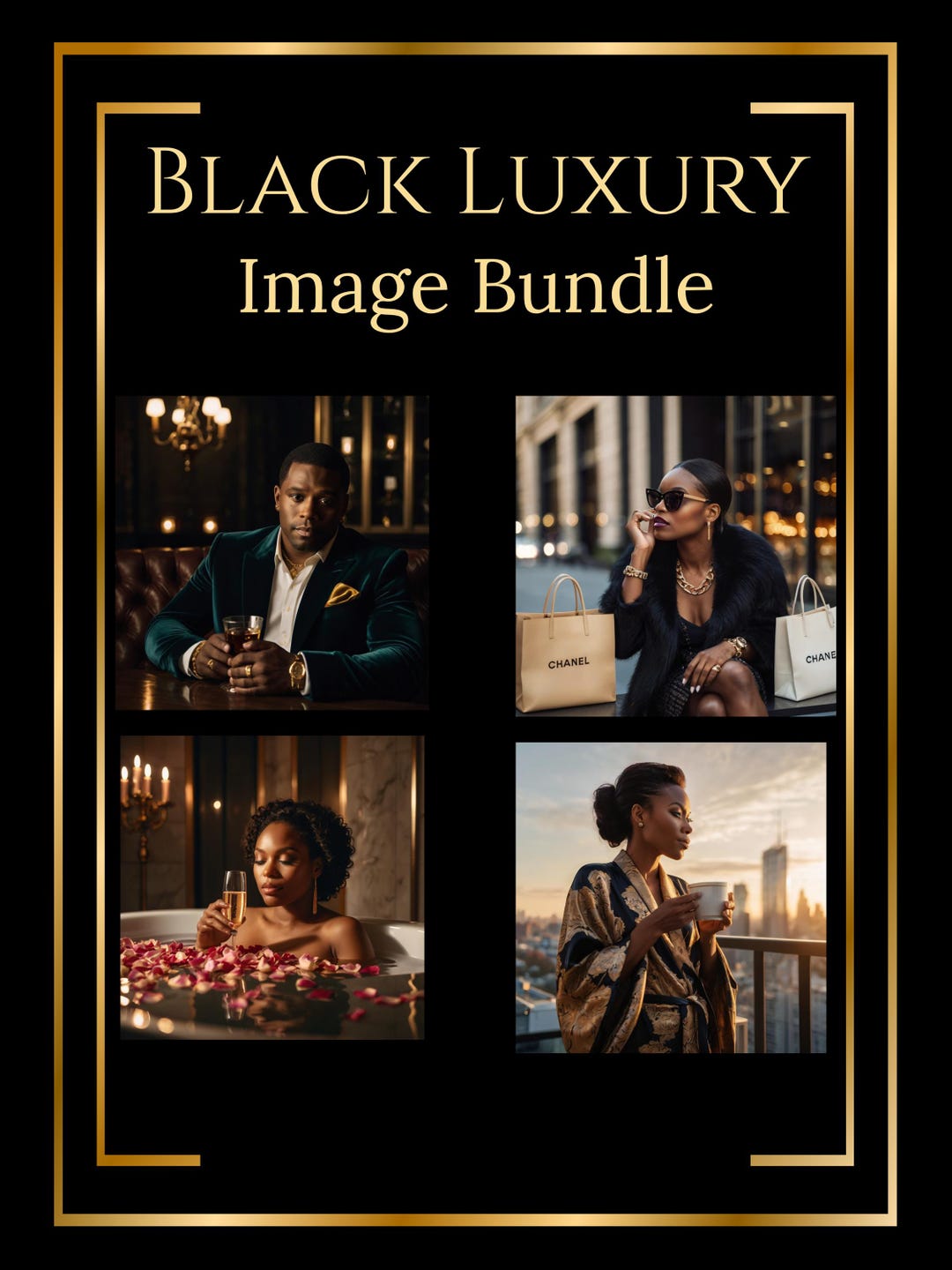 Melanin Luxury Stock Photo Bundle for Melanin-rich Brands | 30 High-res ...