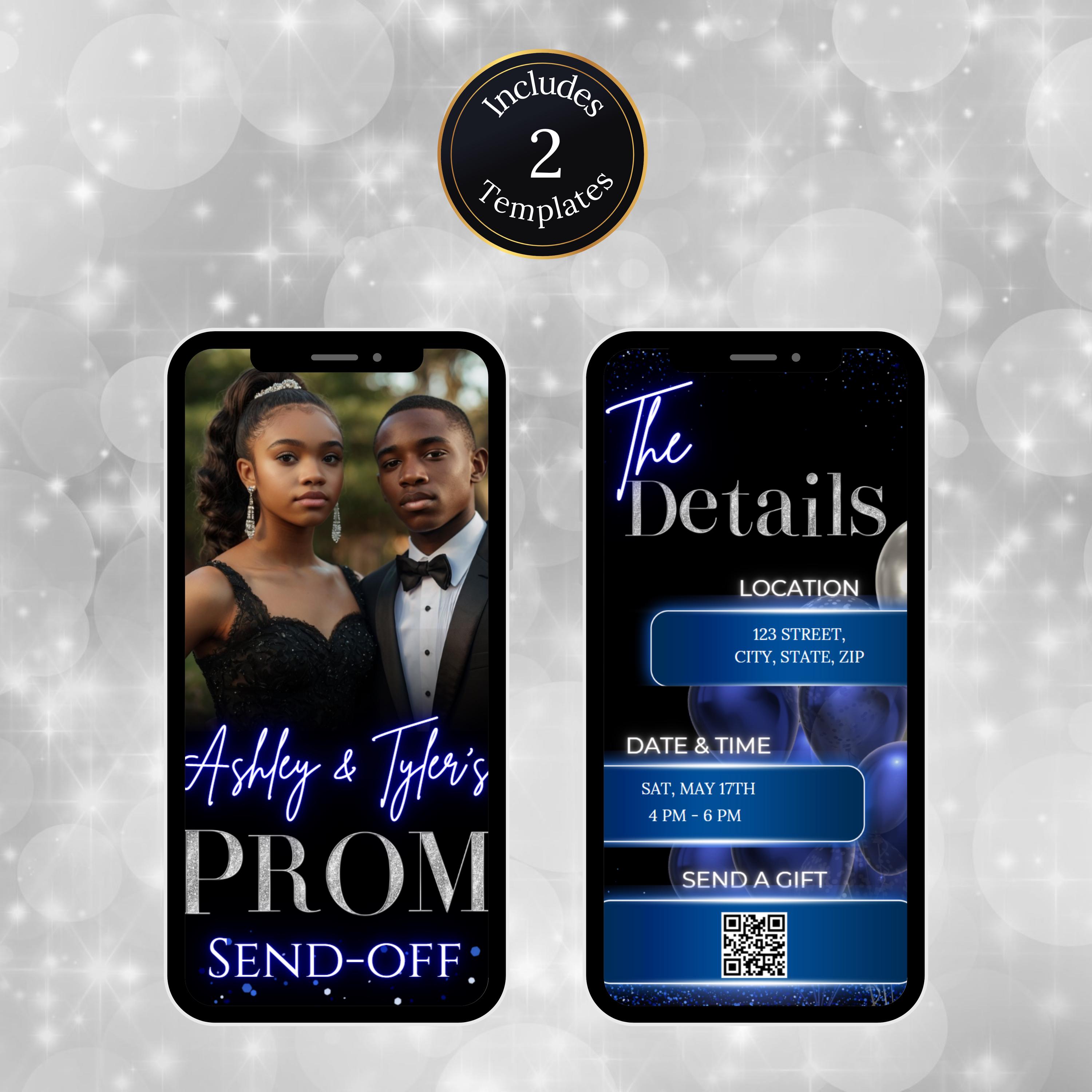 Prom Send-off Invitation Canva Template | Personalized Animated Prom ...