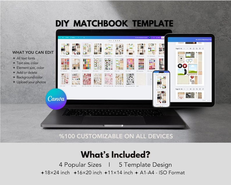5 Editable Matchbook Poster Template | Personalized Couple ...