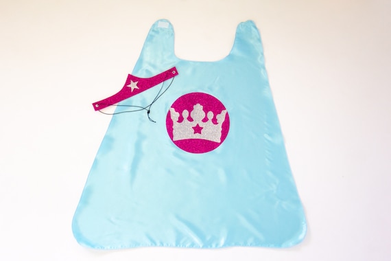 Girls Princess Cape + Sparkle Crown | Girls Superhero Cape With ...