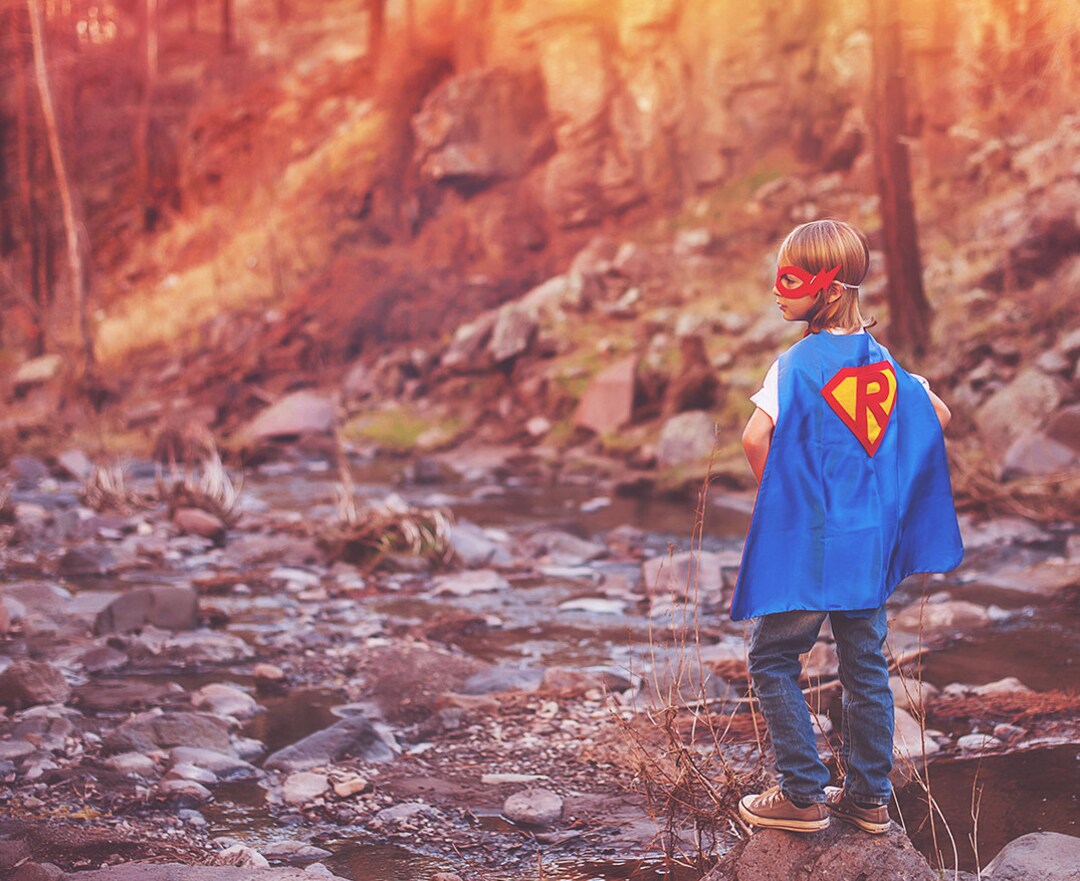 Boy Personalized Shield Cape CUSTOMIZE WITH INITIAL Kid Birthday Party ...