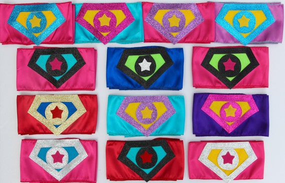 Kids SPARKLE SUPERHERO BELTS - 13 Colorful Kids Shield Belts ...